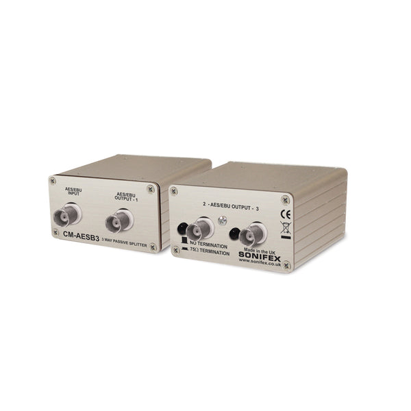 Sonifex CM-AESB3 Single 3 Way Passive AES3ID Splitter With BNC Connect