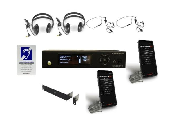 Williams Sound WF SYS1C-00 Wi-Fi Assistive Listening Syst w/2 Wav Pro