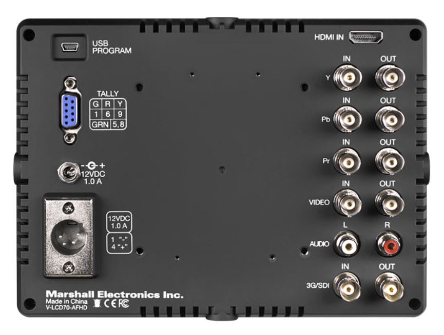 Marshall electronics V-LCD70-AFHD 7" Camera top monitor composite,comp