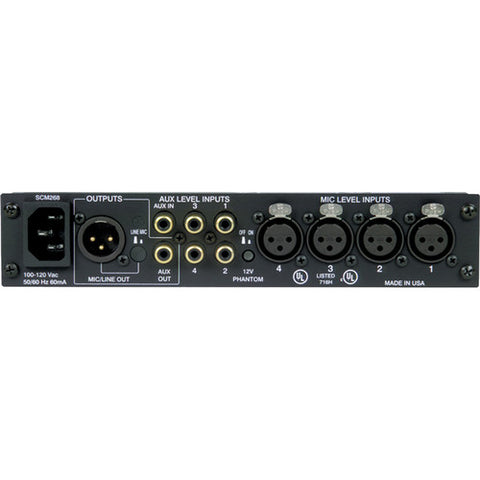 Shure SCM268 Four-Channel Transformer Balanced Microphone Mixer with P