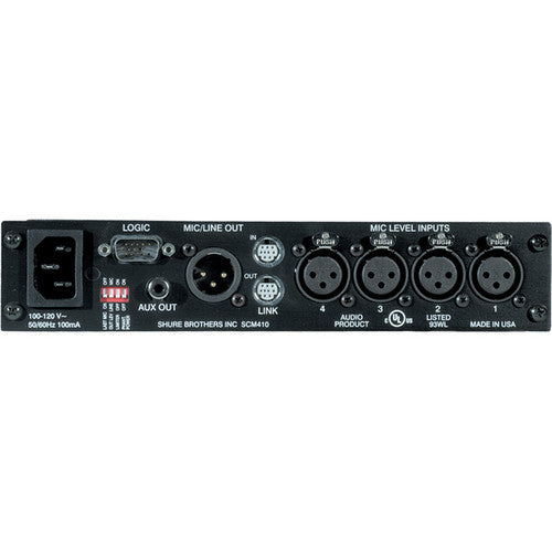 Shure SCM410 Four-Channel Automatic Microphone Mixer (110V) with Logic