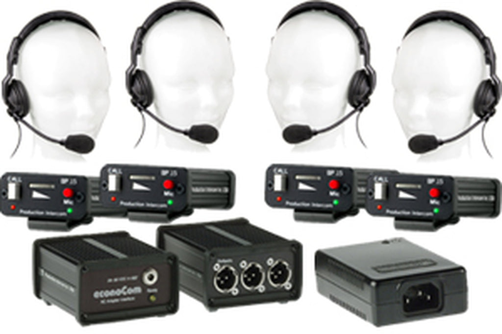 Pro Intercom EC4C 4-Person Portable Wired Intercom System 1 PS4, 1 ECA