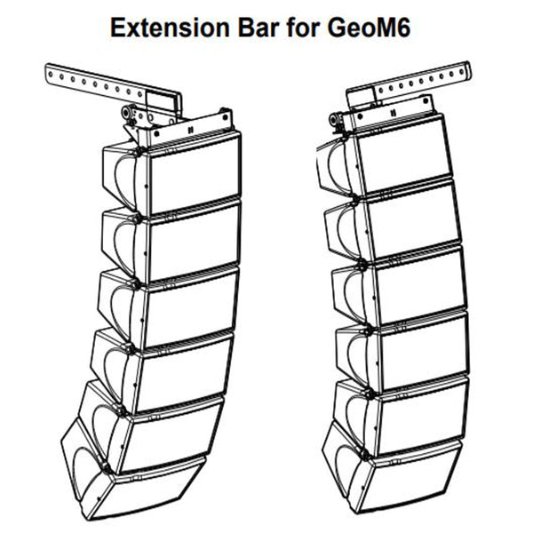 NEXO GMT-EXBAR, GEO M6 extension bar for steeper down-tilt angles