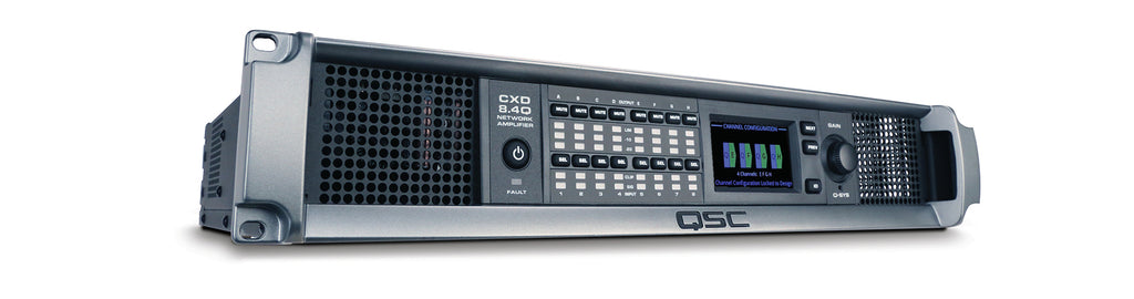 QSC CXD8.4Q Multi-Channel 500W/CH Q-SYS Amplifier With Mic/line Inputs