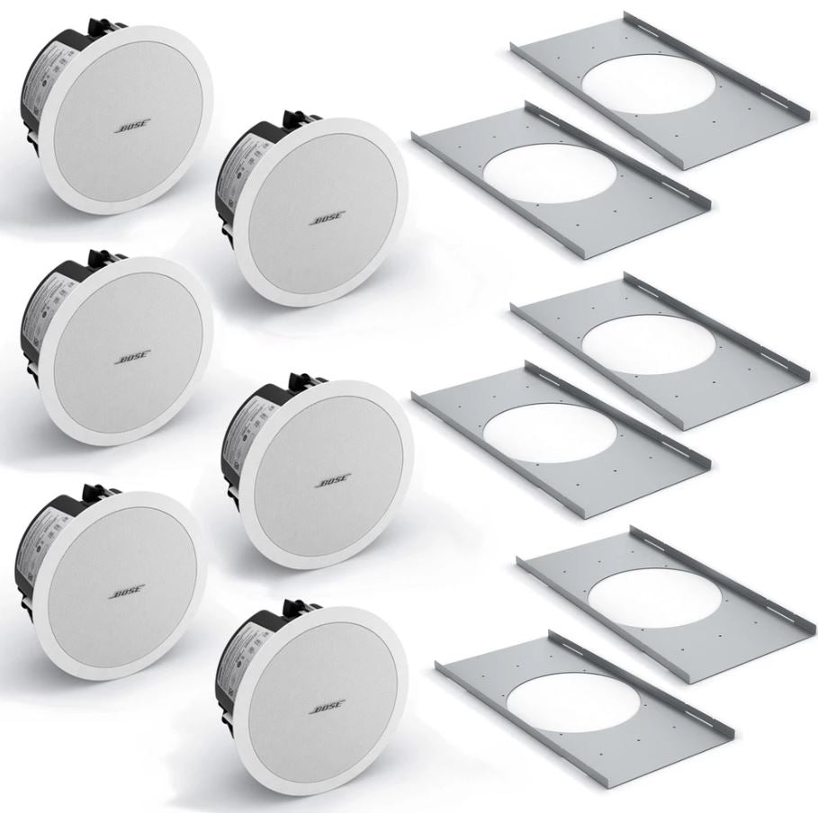 Bose FreeSpace DS 40F Contractor 6-Pack Speakers and Brackets, Ceiling